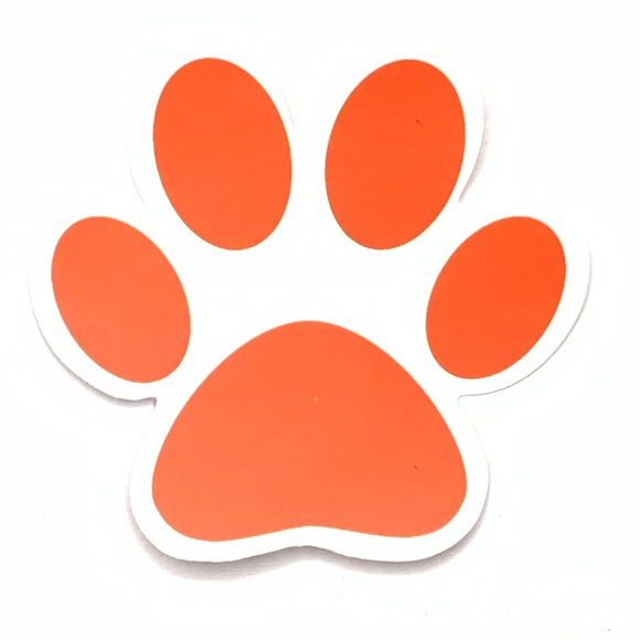 Accessories | Orange Paw Vinyl Sticker | Poshmark